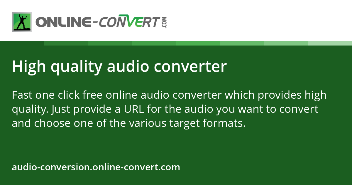 High quality audio converter